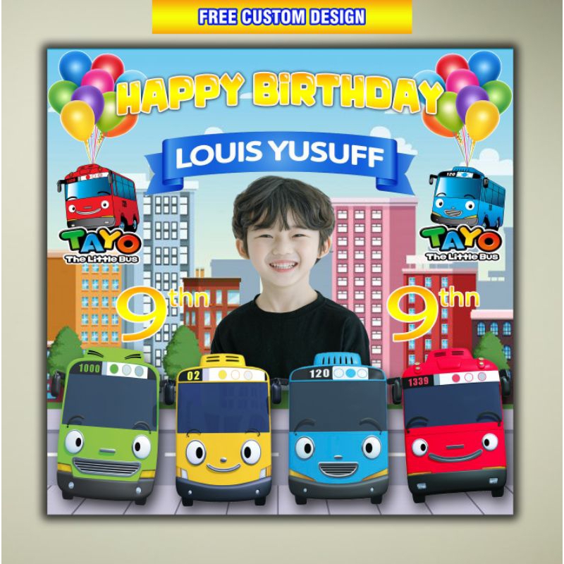 Jual Spanduk / Banner / Backdrop Ulang Tahun GRATIS DESAIN /Tema ...