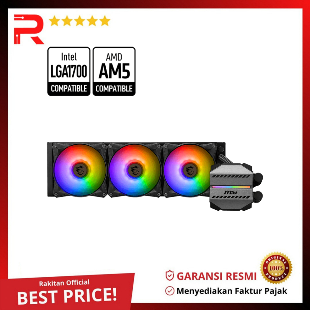 Jual MSI MAG CORELIQUID M360 ARGB Liquid CPU Cooler 360mm | Shopee Indonesia