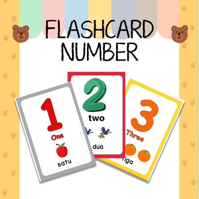 Jual Flashcard Angka Number Mengenal Angka | Shopee Indonesia