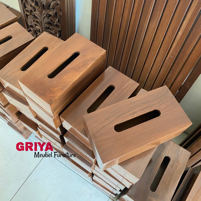 Jual box tisu jati - tempat tisu kayu jati - kotak tisu jati | Shopee ...