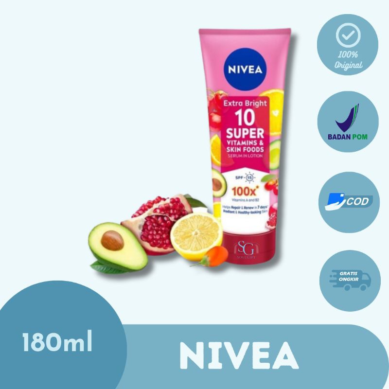 Jual Nivea Extra Bright 10x Super Vitamins | Shopee Indonesia