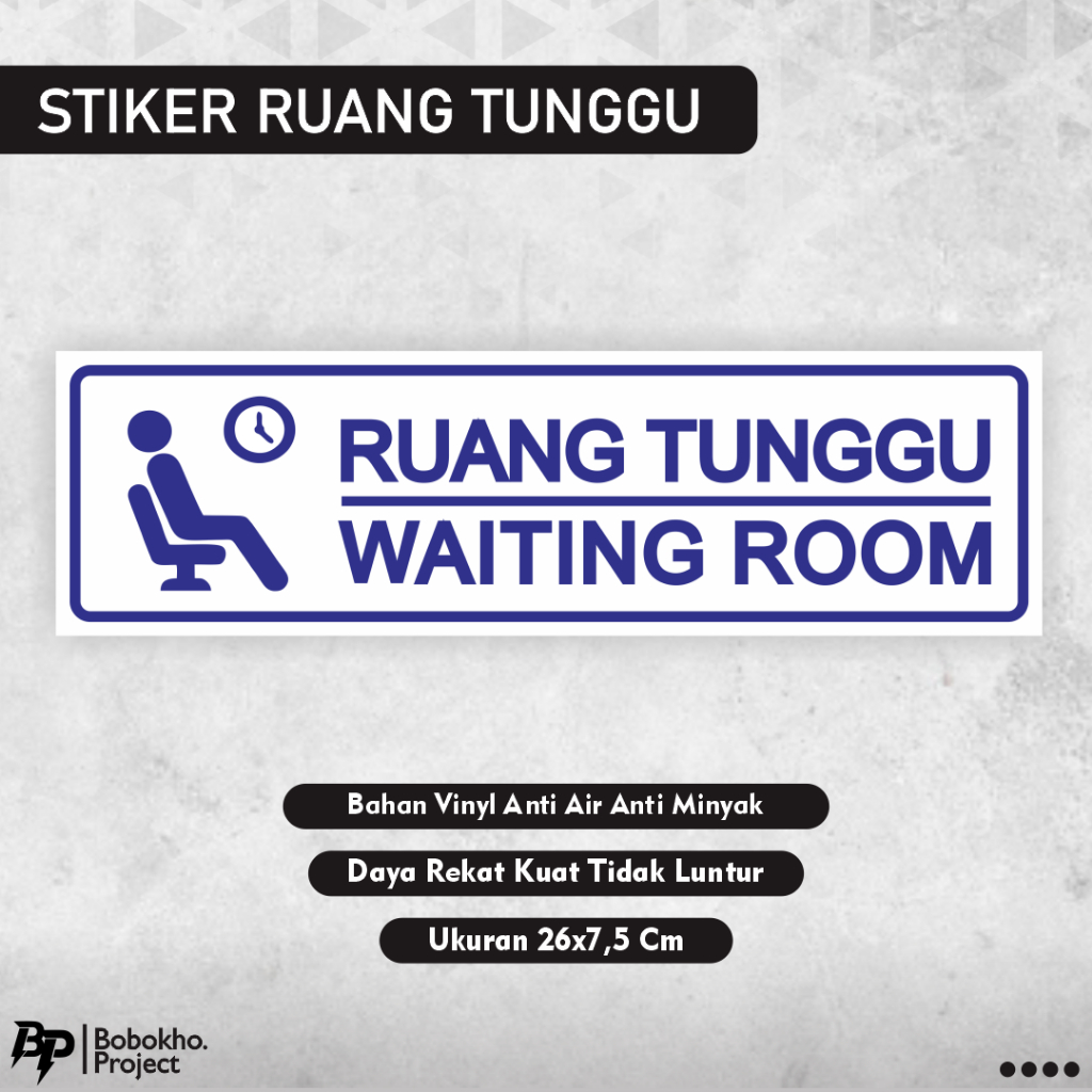 Jual Sign Sticker Ruang tunggu / stiker ruang tunggu / stiker waiting ...