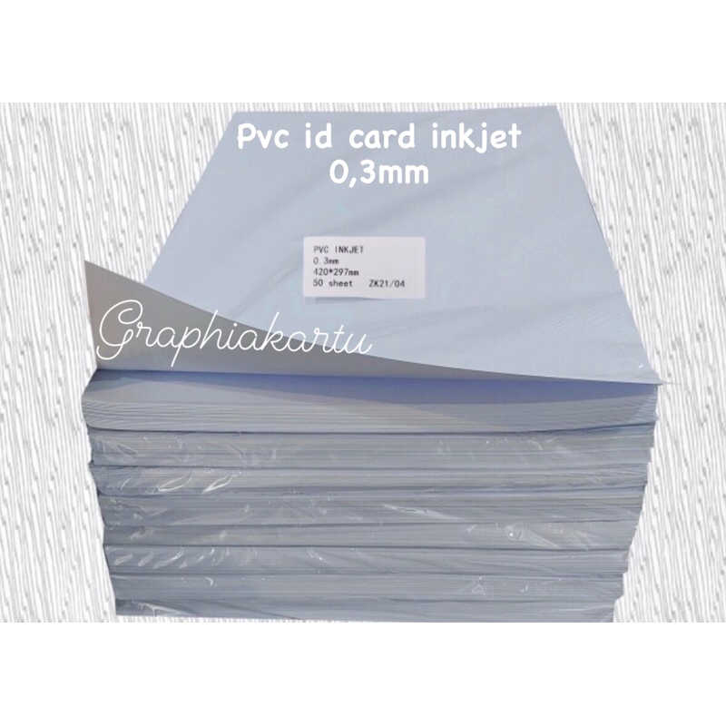 Jual PVC ID CARD INKJET 0.3mm A4-210x297 Mm | Shopee Indonesia