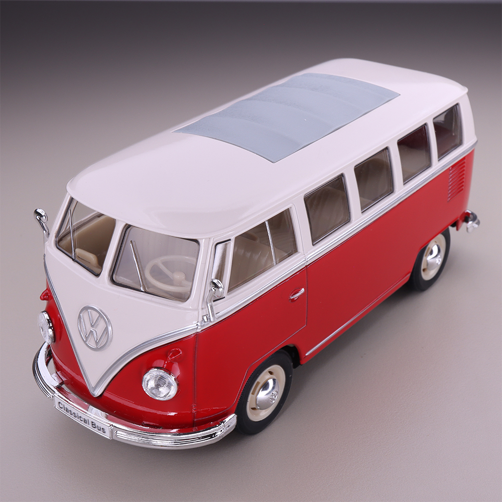 Jual Miniatur Mobil Welly 1963 VW T1 BUS Red Diecast Skala 1:24 Mainan ...