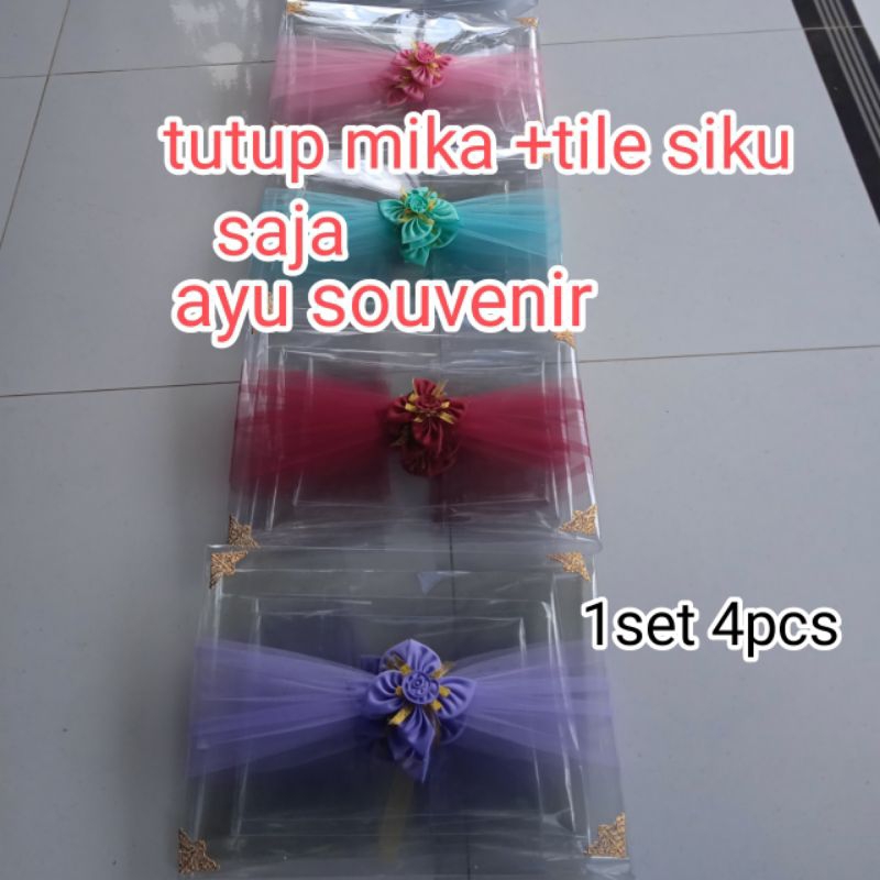 Jual tutup mika saja hantaran pernikahan lamaran seserahan tutup mika set 4pcs | Shopee Indonesia