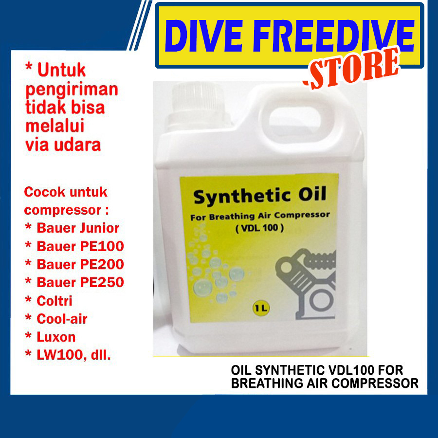 Jual Oil Synthetic VDL100 Compressor Diving 1L Oli Kompresor 1 Liter ...