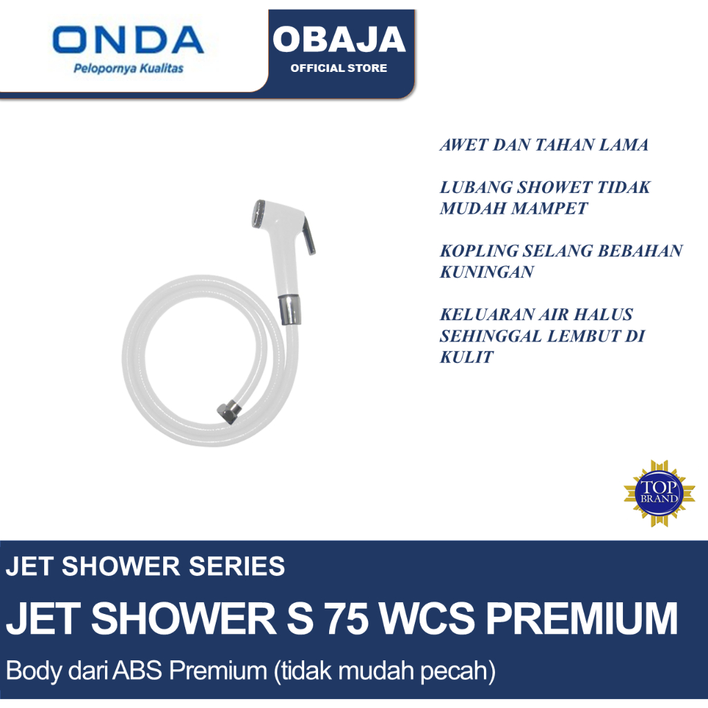 Jual Onda Jet Shower S 75 WCS Onda/Jet Shower/ SHOWER CEBOK PUTIH Onda S 75 WCS | Shopee Indonesia
