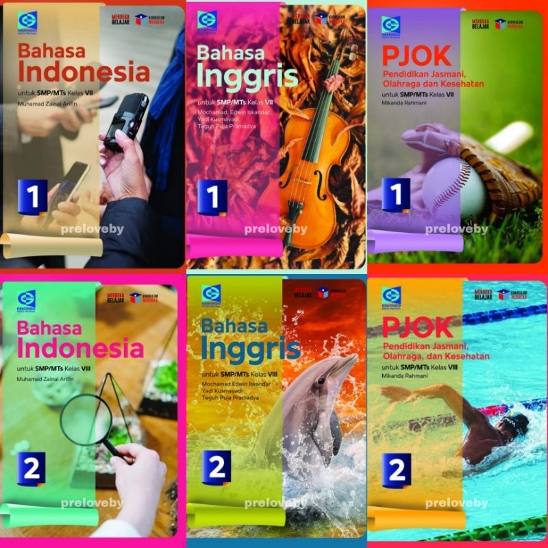 Jual Kelas 7 8 Buku Bahasa Indonesia Inggris PJOK Pendidikan Jasmani ...