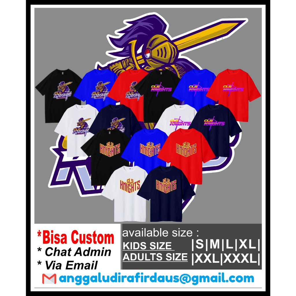 Jual T-SHIRT / KAOS BASKET CLS KNIGHT SURABAYA IBL DEWASA ANAK | Shopee ...