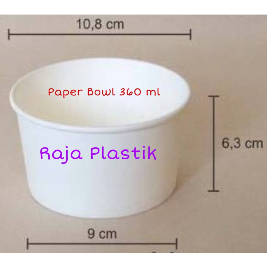 Jual Paper Bowl Polos 360, 500, 650, 800ml (wadah saja) | Shopee Indonesia