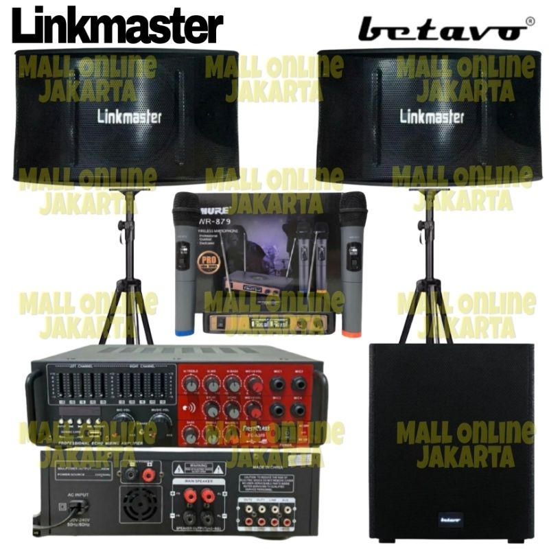 Jual Paket karaoke Linkmaster 10 inch sound system rumah + subwoofer ...