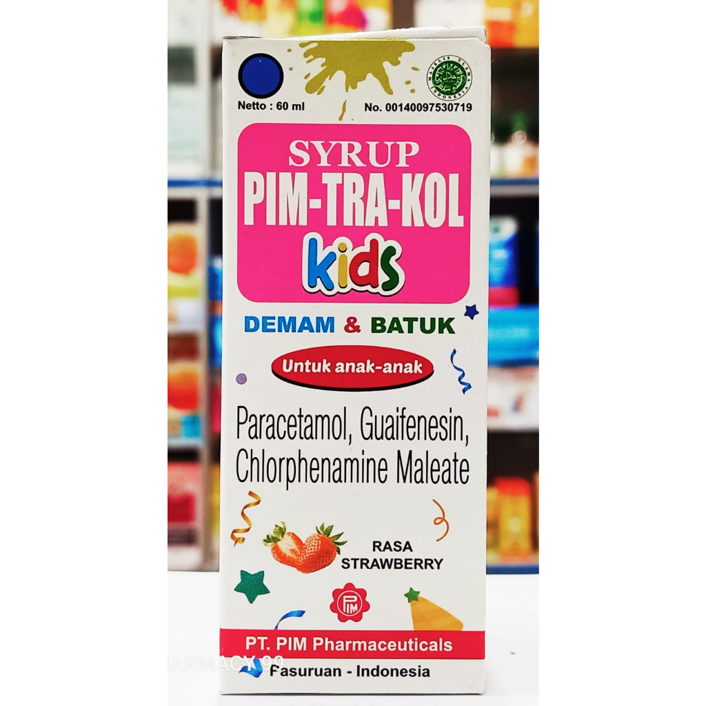 Jual Pimtrakol Kids Sirup 60ML 𝐏𝐈𝐌-𝐓𝐑𝐀-𝐊𝐎𝐋 - Obat Demam, Batuk dan Pilek Anak | Shopee Indonesia