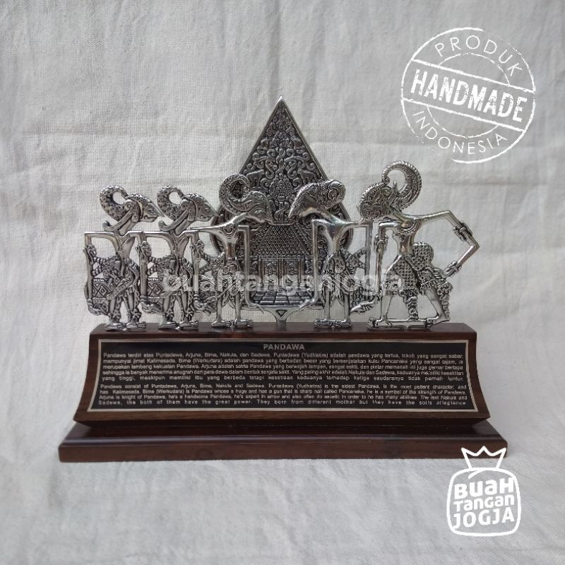 Jual Pajangan Wayang Pandawa Lima Gunungan + Label Custom - Kerajinan Khas Jogja | Shopee Indonesia