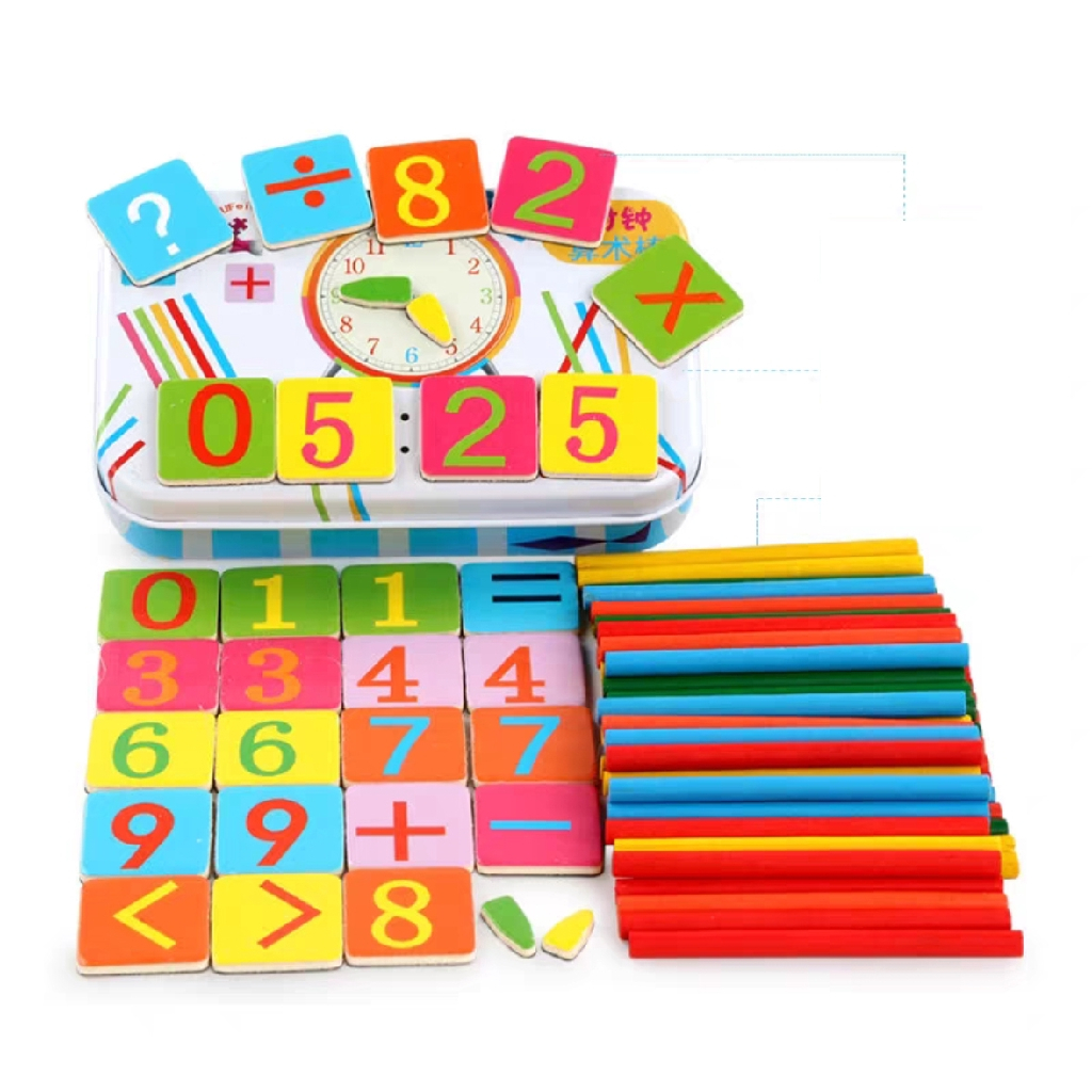 Jual mainan edukasi hitungan matematika original impor logam kayu ...
