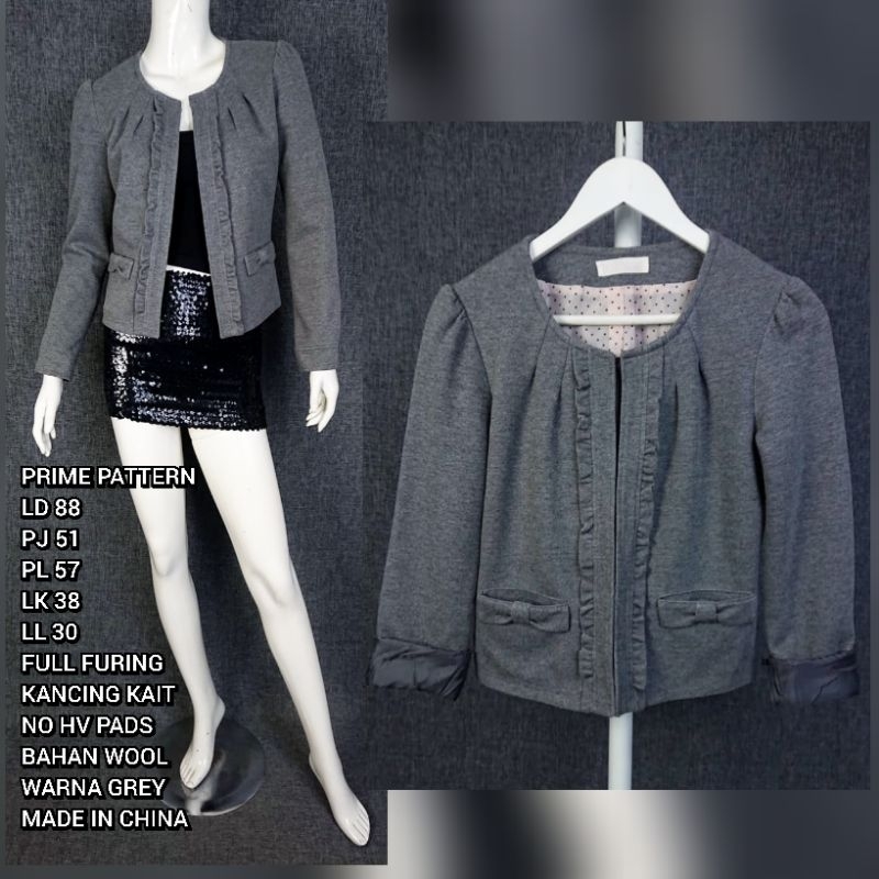 Jual BLEZER PREMIUM / BLAZER TWEED / OUTER TWEED/ BLAZER WOOL OOTD ...