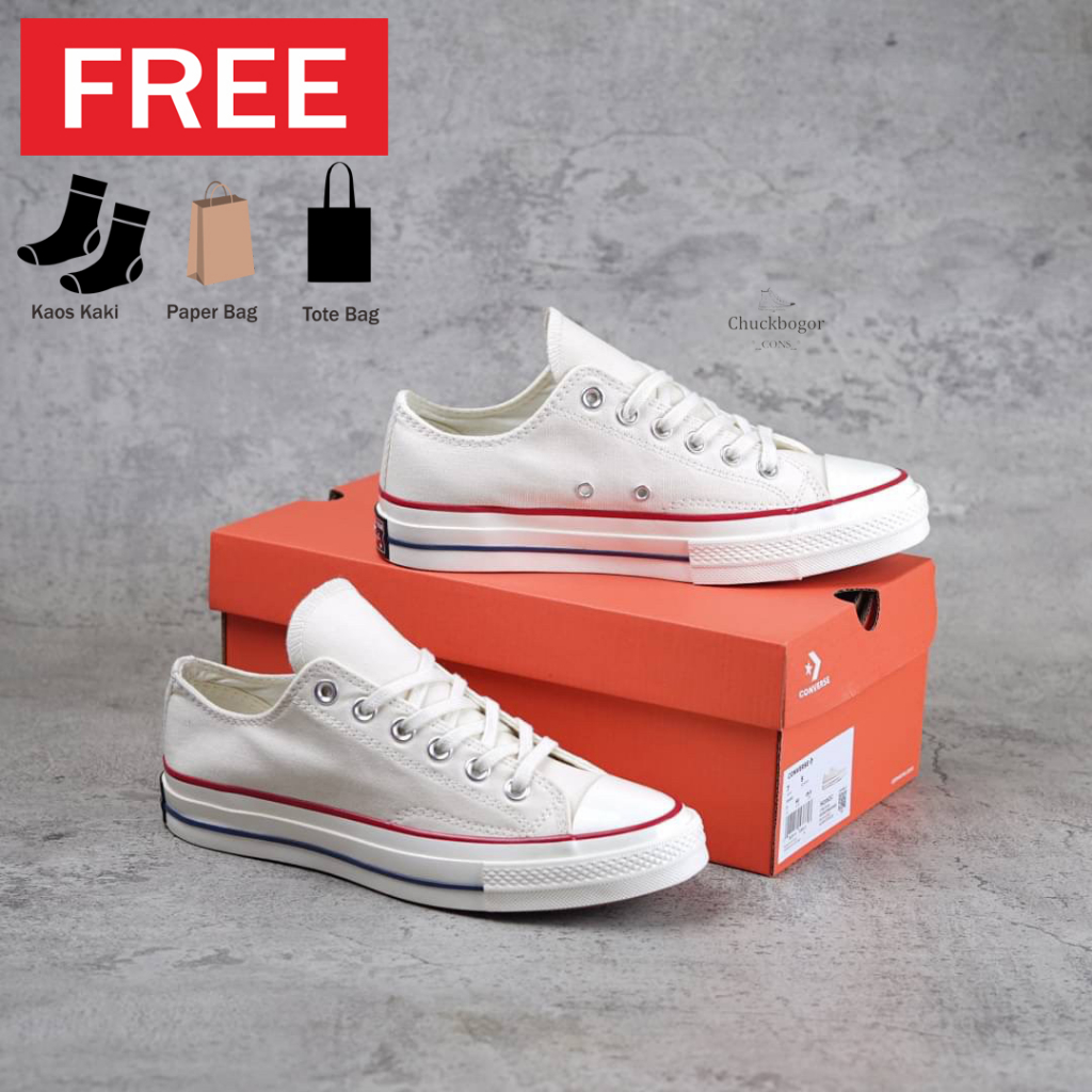 Jual Converse 70s Low PARCHMENT/GARNET ( Free double packaging dus ...