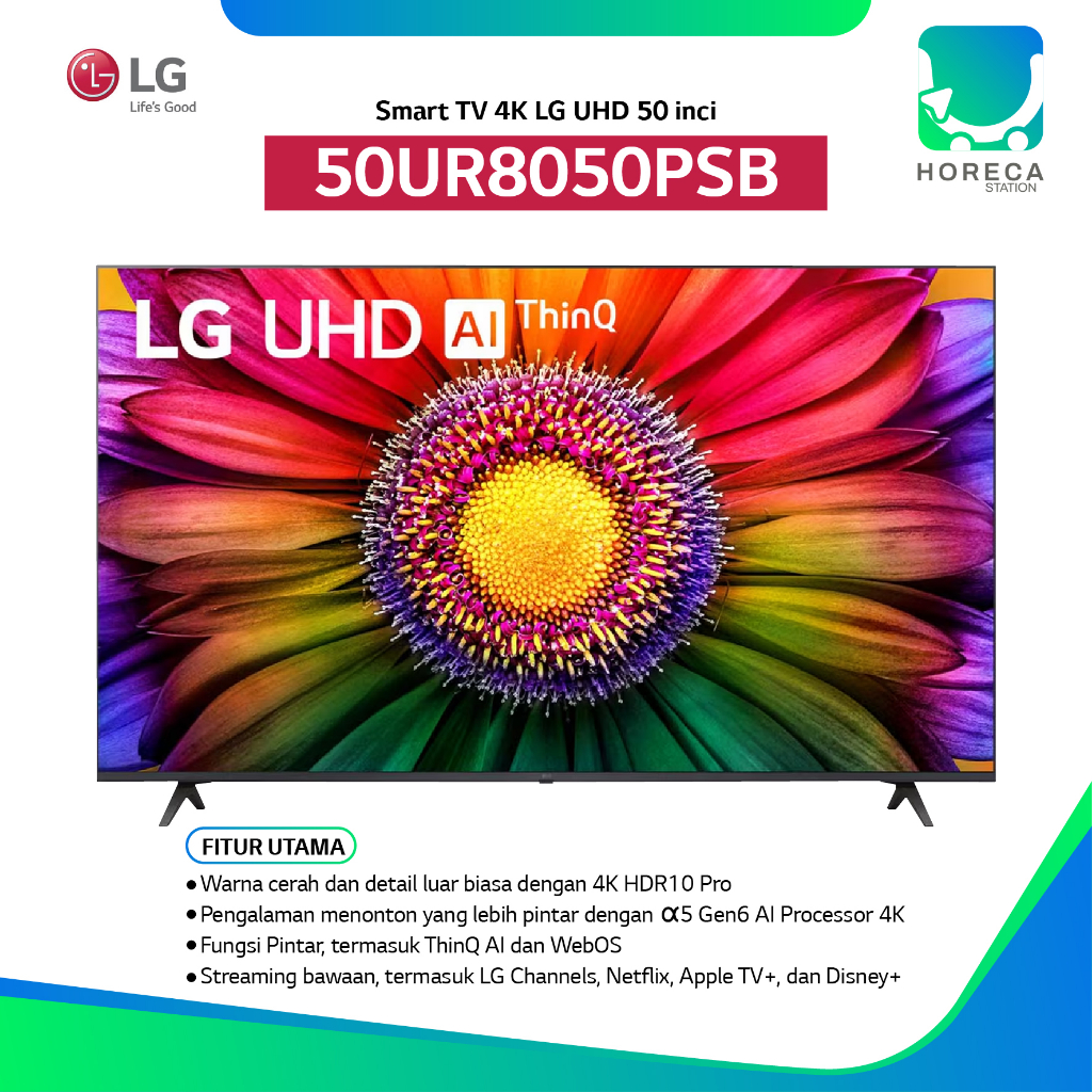 Jual LG UR8050PSB Smart TV 4K UHD 50 inci, 2023 | Shopee Indonesia
