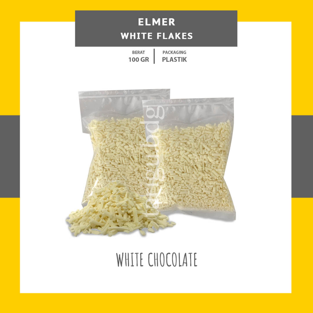 Jual CHOCOLATE FLAKES SQUARE ELMER 100GR - CHOCOLATE COMPOUND CHUNKS ...