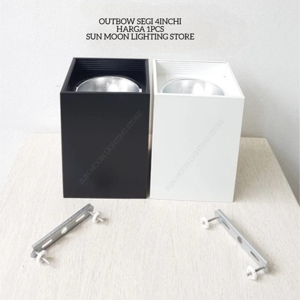 Jual Lampu downlight outbow fiting e27 segi 4in lampu dinding 4 inch ...