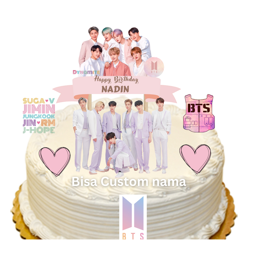 Jual Topper cake BTS NCT Seventeen / hiasan kue / Topper happy birthday ...