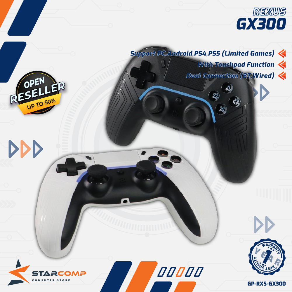 Jual REXUS Gladius GX300 Multi Platform Gamedpad Dual Connection ...