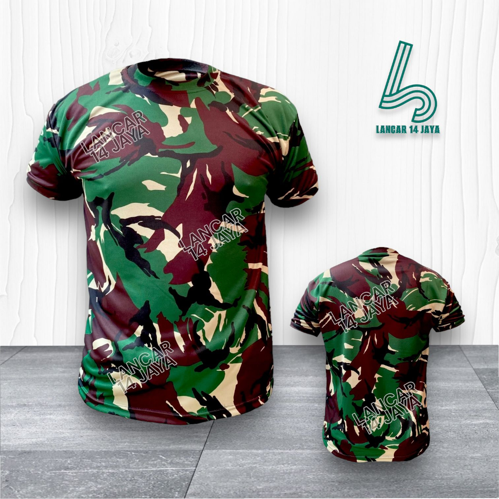 Jual Kaos Loreng Pria Baju Kaos Doreng Baju Kaos Loreng TNI Kaos Hijau Botol Kaos Army Baju ...