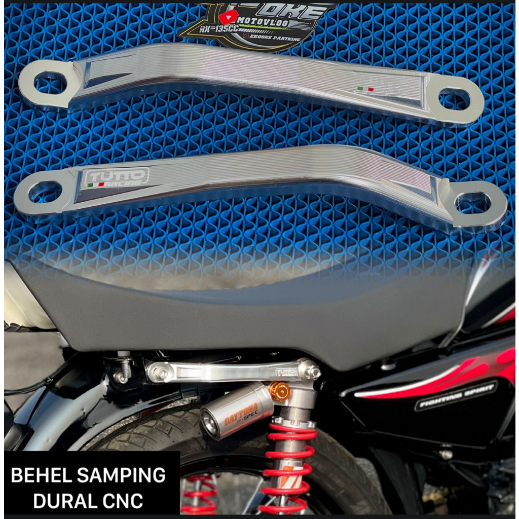 Jual BEHEL SAMPING TUTO PREMIUM SILVER RX KING RXS SPESIAL YT DURAL FINISHING CNC | Shopee Indonesia
