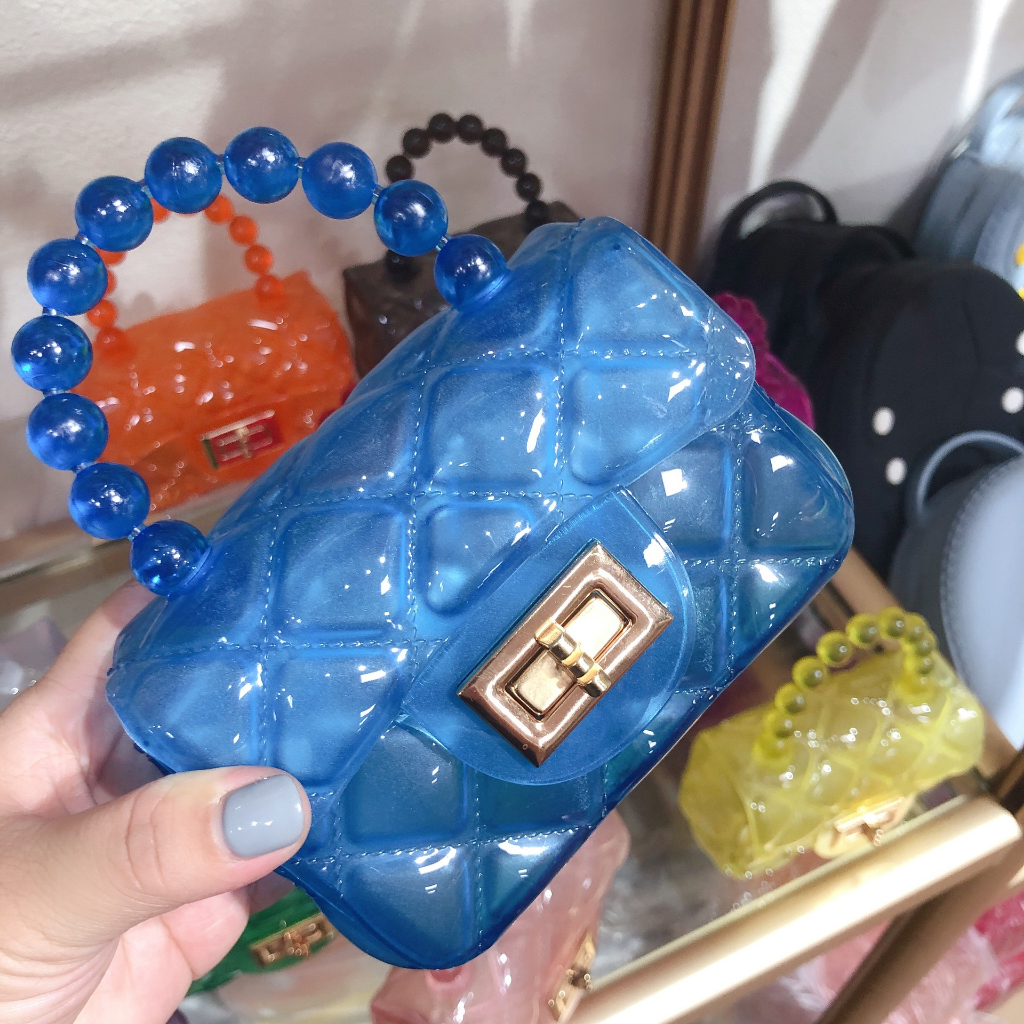 Jual COD - T5640 Tas Jelly Glossy Mini Boneka Anak / Jelly Bag Mutiara ...