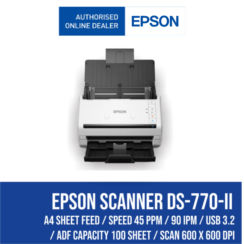 Jual Epson WorkForce DS-770II A4 Duplex Sheet-fed Document Scanner ...