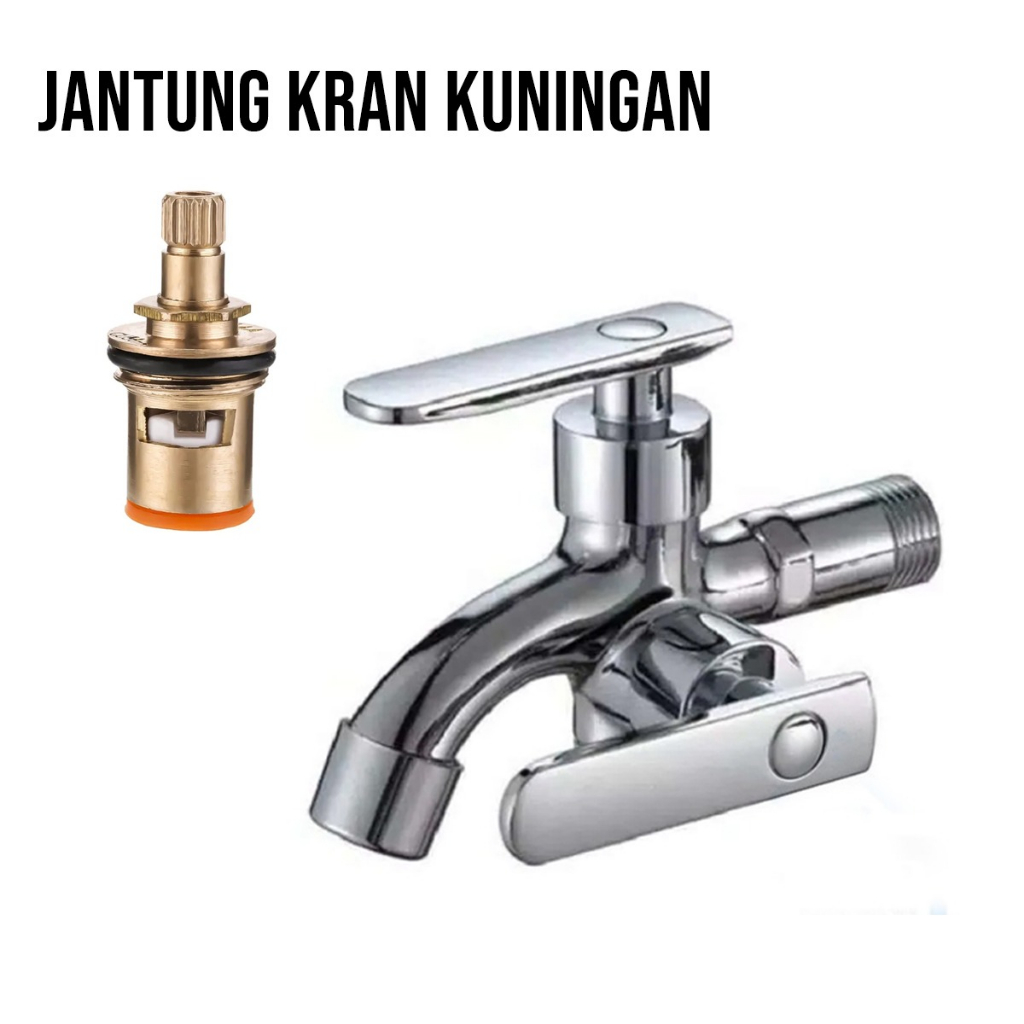 Jual Homeneeds Kran Air Shower Cabang Kran Stainless Kran Double Engkol ...
