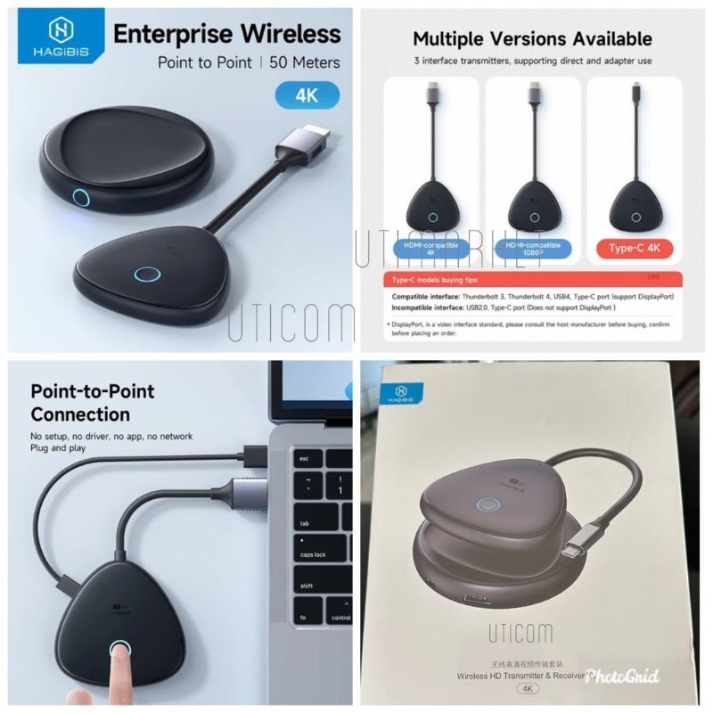 Jual Hagibis hdmi wireless 4k video transmitter receiver to display lcd ...