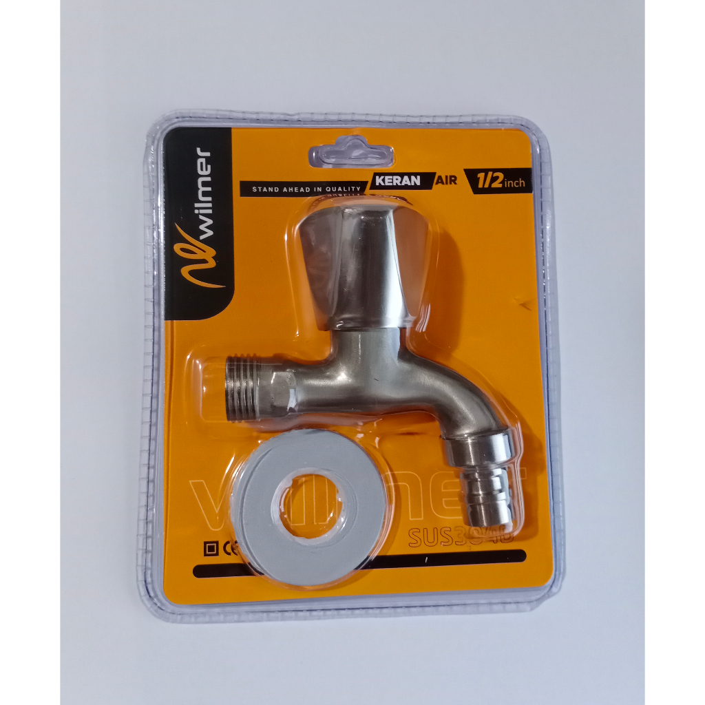 Jual Keran Air Taman Kran Tembok Stainless Putar Sus 304 WILMER 1/2 ...