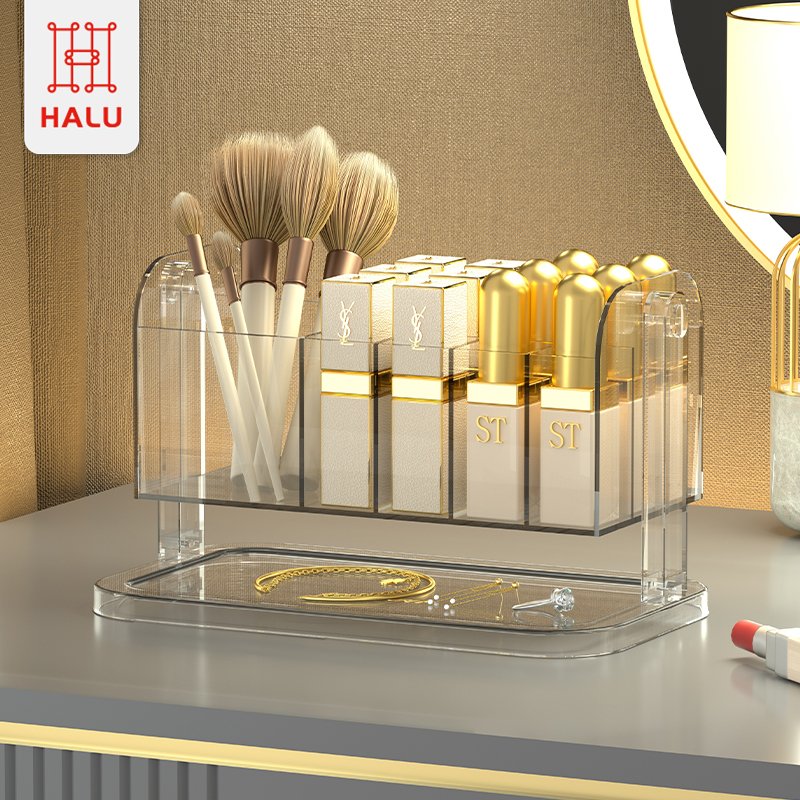 Jual HALU Rak Make Up Akrilik Rak Lipsik Rak Kuas Brush Rak Kosmetik ...