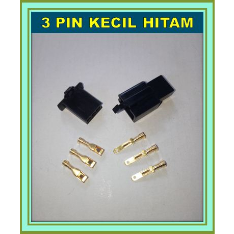 Jual SOKET KABEL 3 PIN SKUN KECIL HITAM / SOCKET KABEL 3 PIN SKUN KECIL ...