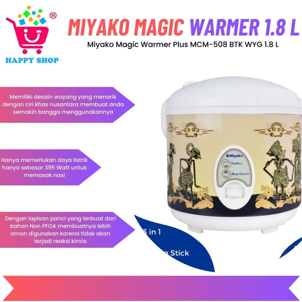 Jual Miyako Magic Warmer Plus MCM-508 BTK WYG 1.8 L | Shopee Indonesia