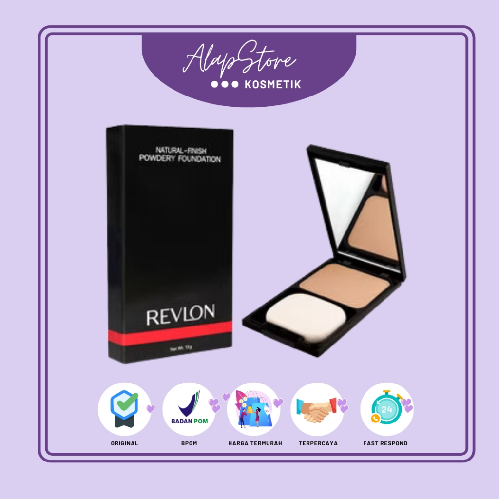 Jual Revlon Natural Finish Powder Foundation SPF15 PA ++ | Shopee Indonesia