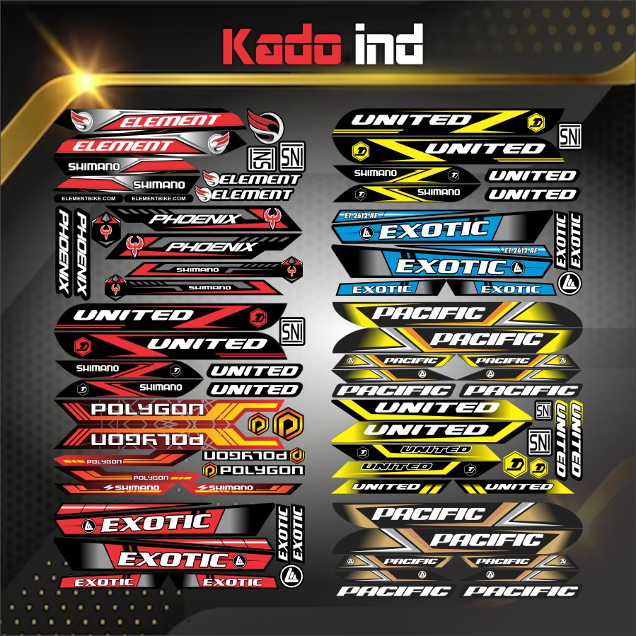 Jual stiker sepeda Stiker Variasi Striping Sticker Tempel Logo Emblem ...