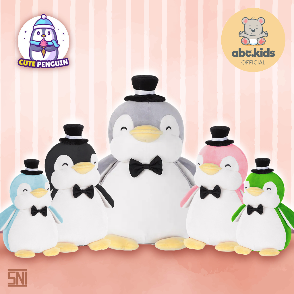 Jual Boneka Pinguin Dengan Topi / Boneka Penguin Pakai Topi dan Dasi ...