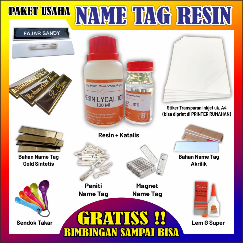Jual Paket Usaha Name Tag (All In One, LEBIH LENGKAP) | Shopee Indonesia