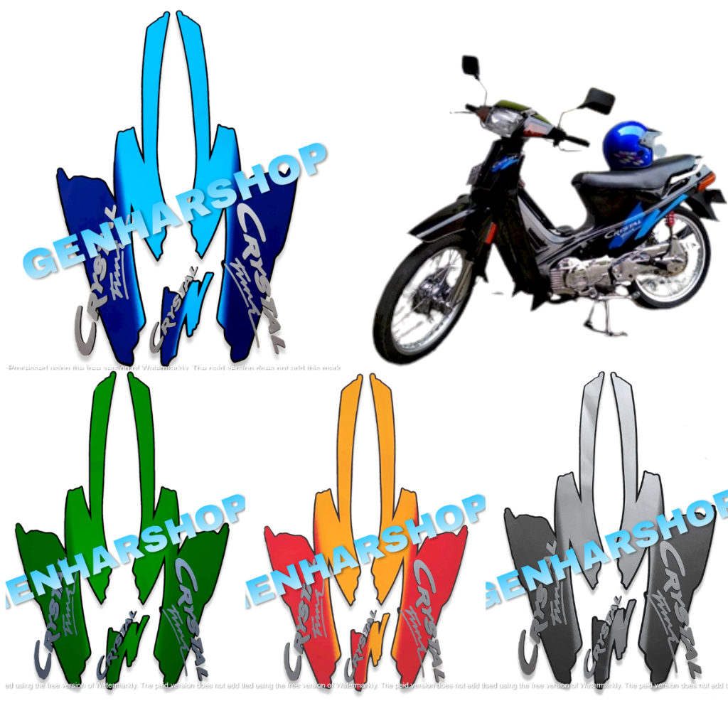 Jual STIKER STRIPING LIS BODY MOTOR SUZUKI CRYSTAL TUNE 1993 STRIPING ...