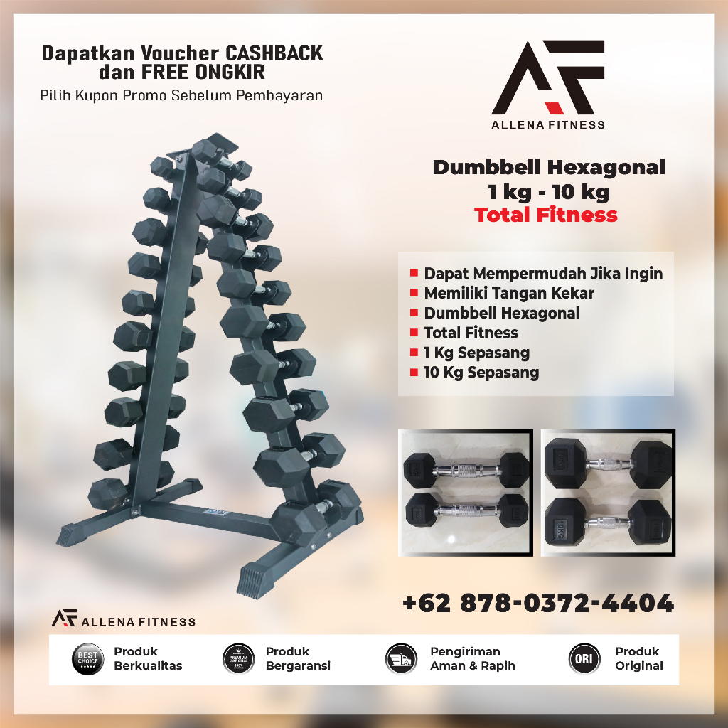 Jual Alat Angkat Beban Dumble Rack Set 1Kg-10Kg barbel, barble | Shopee ...