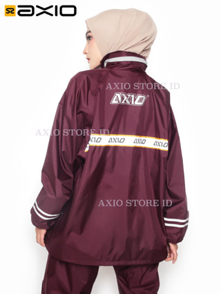 Jual Jas Hujan Cewek Axio Merah Maroon Original | Shopee Indonesia