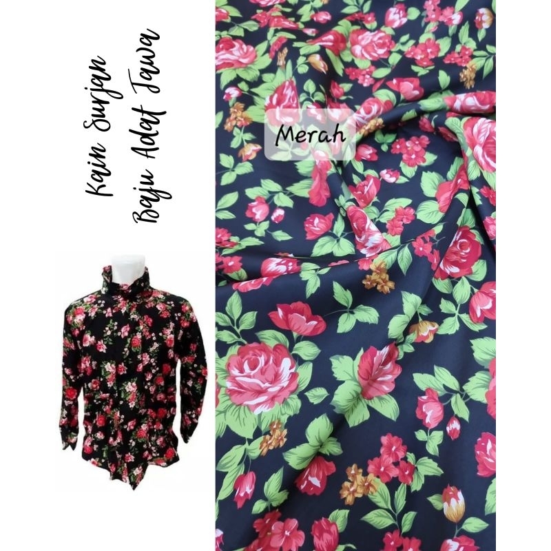 Jual Kain surjan kembang / baju adat jawa | Shopee Indonesia