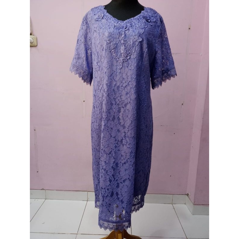 Jual Baju dress wanita ungu bunga | Shopee Indonesia