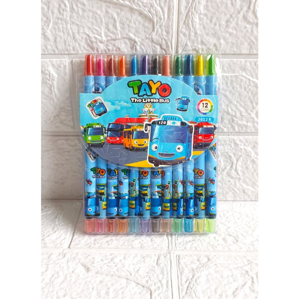 Jual Crayon Putar Panjang 12 Warna/Rolling Crayon/Oil Pastel | Shopee ...