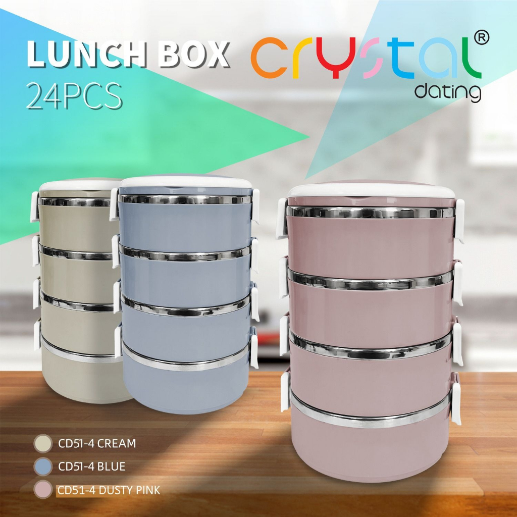 Jual Rantang Susun 4 Stainless Polos | CD51-4 | Shopee Indonesia