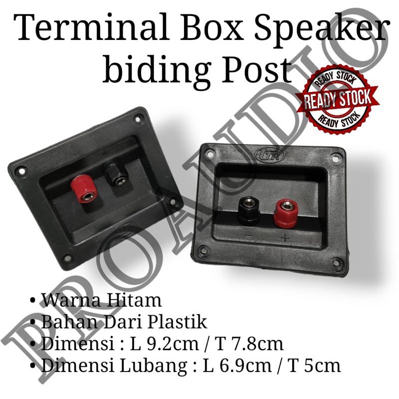 Jual Terminal Speaker Plastik GM Binding Post Merah Hitam 9.2 CM X 7.8 ...