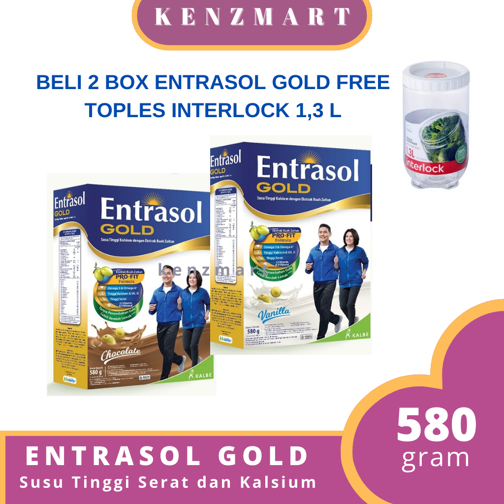 Jual ENTRASOL GOLD 580GR SUSU BUBUK TUINGGI SERAT DAN KALSIUM ...