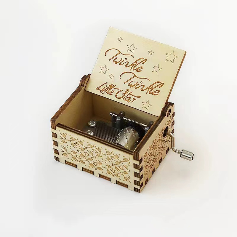 Jual Kotak Musik Kayu Wooden Music Box Vintage Diputar Manual | Shopee ...