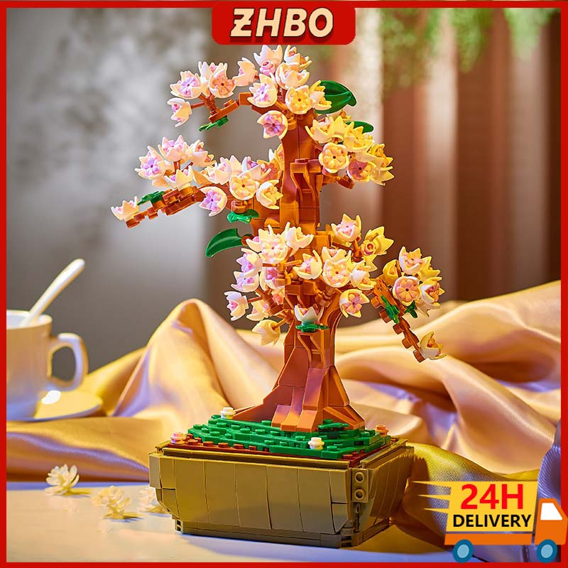 Jual ZHBO Mainan Block Brick 3D Puzzle Blok Bangunan Bunga Hadiah Ulang ...